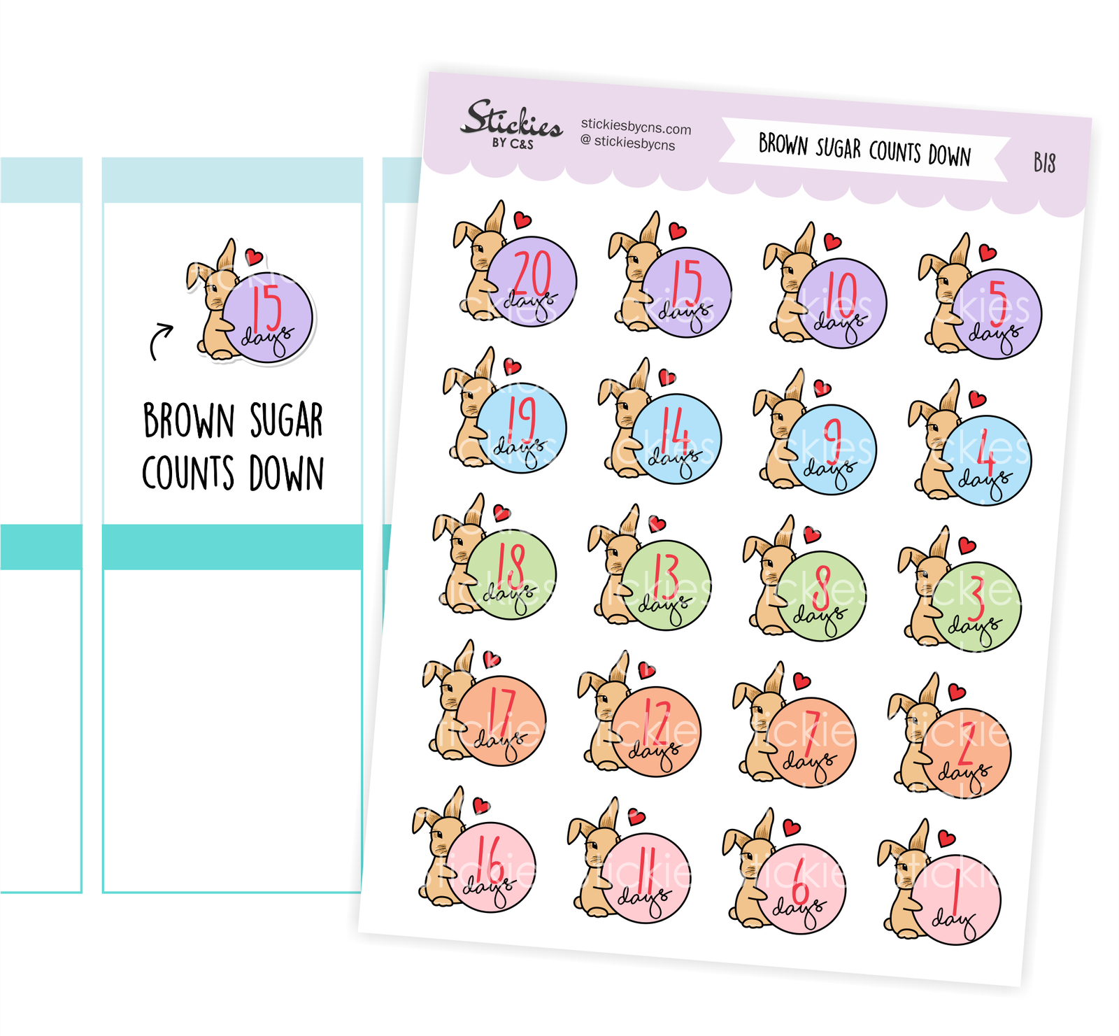 Countdown Stickers - Stickies by C&S