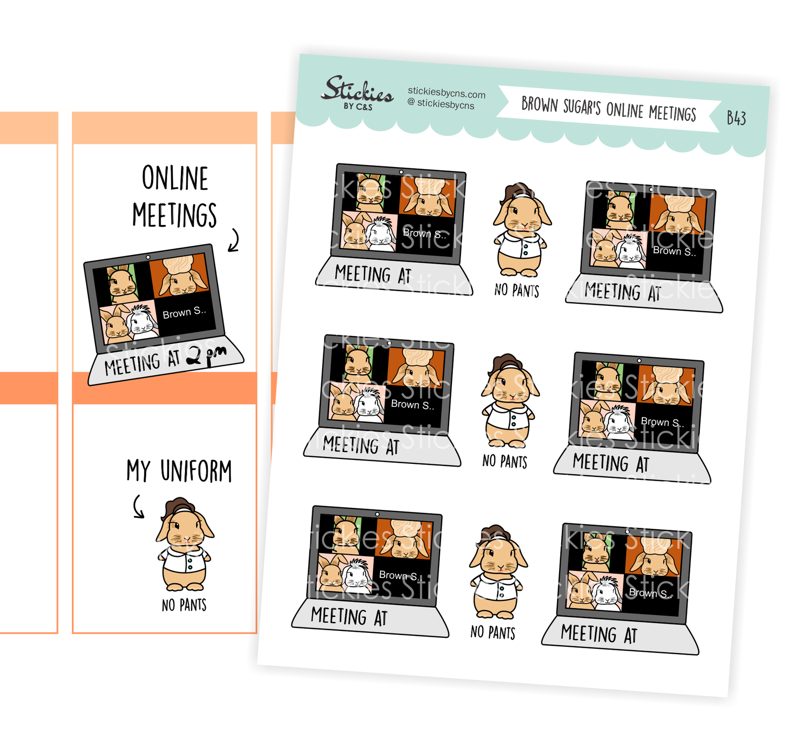 Online Meetings Stickers - Stickies by C&S