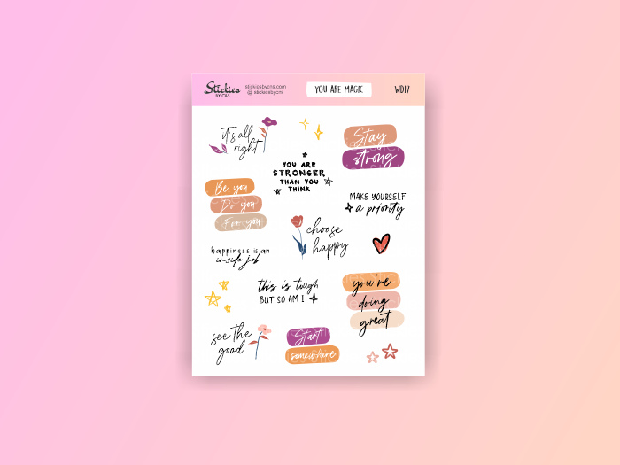Stay Strong Stickers - Stickies by C&S