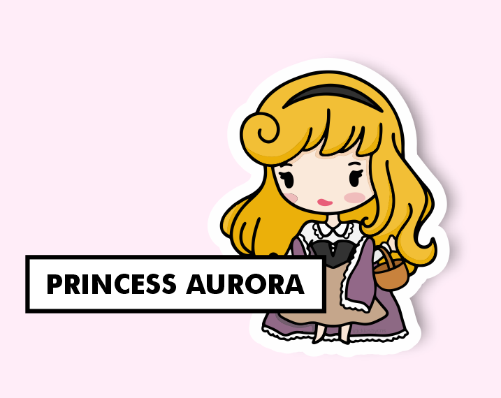 Princess Aurora Vinyl Diecut Sticker(s) - Stickies by C&S